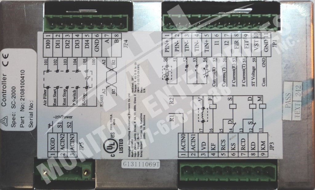 SC-2000 FSCURTIS SC-2000 PN: 2108100410 AIMS Compressor Controller ...